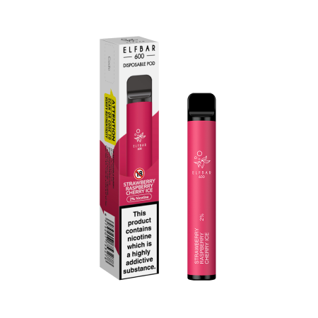 Buy Elf Bar - Strawberry Raspberry Cherry Ice - Elf Bar - Vapes Direct